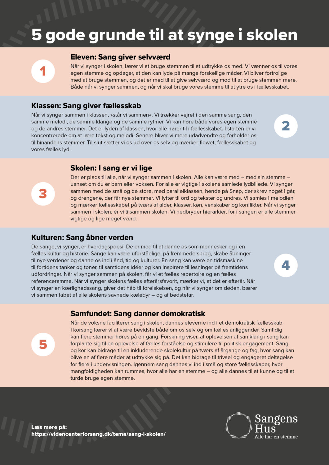 5 grunde til at synge i skolen - Videncenter for sang