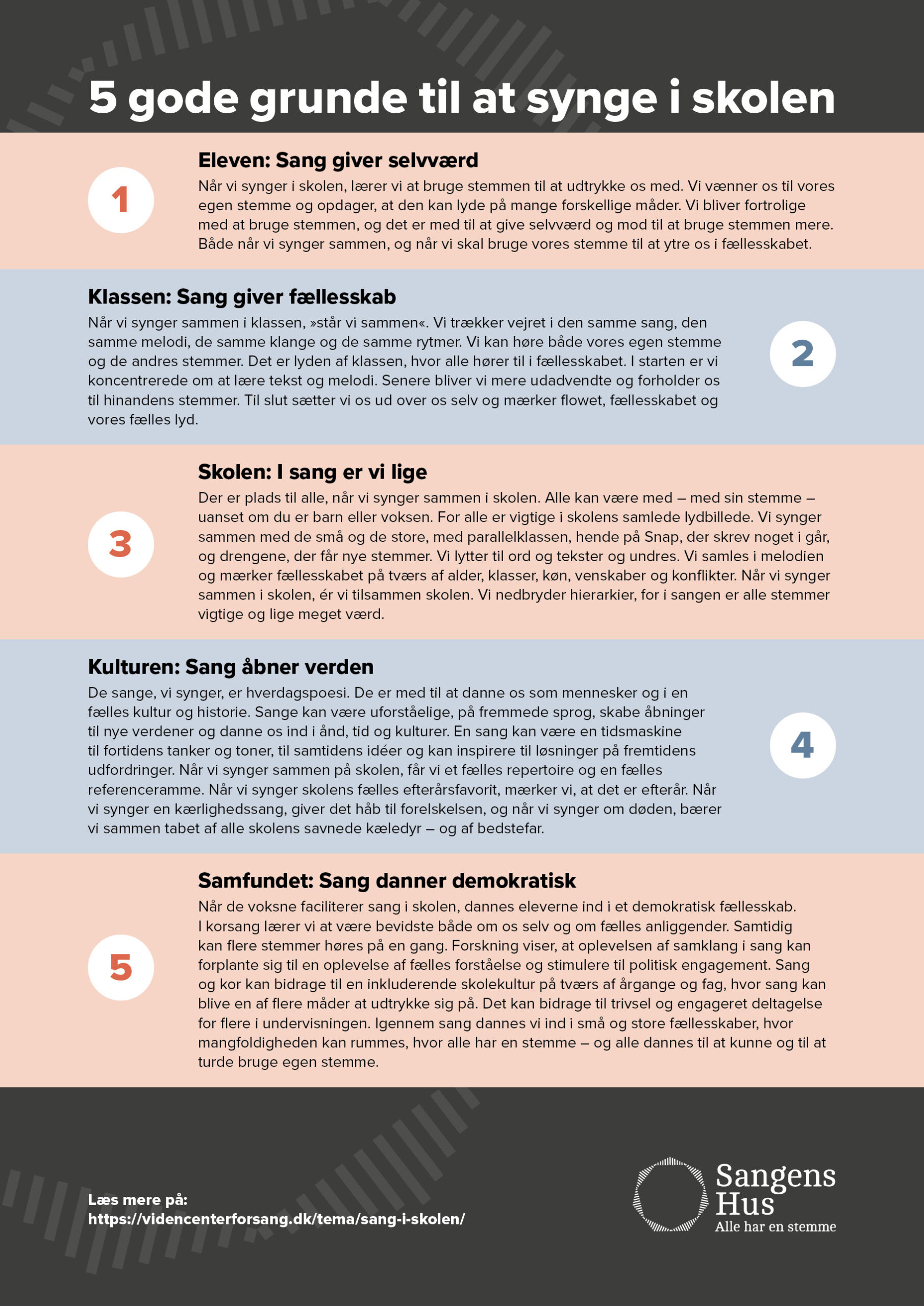 5 grunde til at synge i skolen - Videncenter for sang